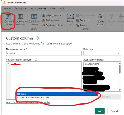 Solved Create A Custom Column But No Function Is Availabl Microsoft Fabric Community