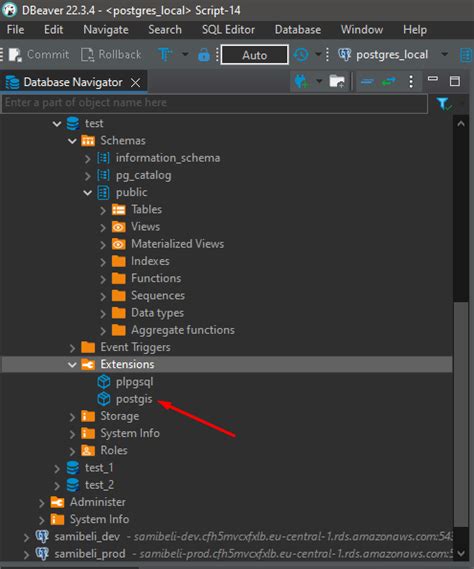 Organize Postgresql Extension Functionstypes In Database Navigator