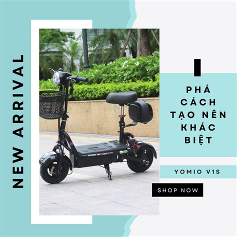 Xe điện Mini Yomio V1s Xe điện Mini Gấp Gọn Chính Hãng Xe đạp điện Mini E Scooter