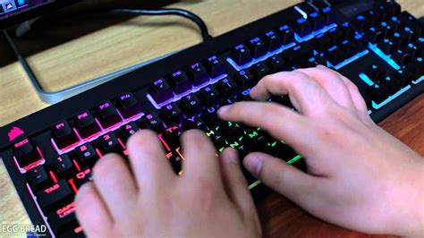 기계식 키보드 커세어 스트레이프 적축 Rgb 타건 타이핑 Youtube