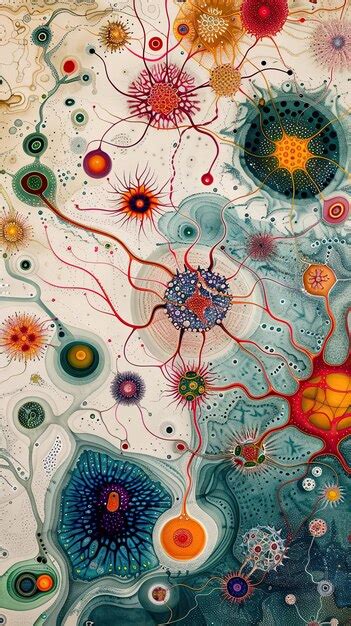 Abstract Biological Networks Premium Ai Generated Image