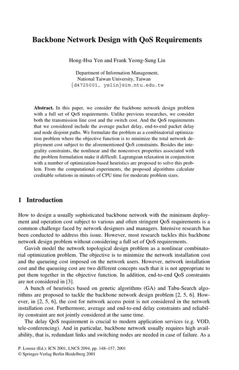 pdf backbone network design with qos requirements