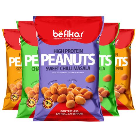 Befikar Peanuts Assorted Pack Of 5 140 Gm Each Peri Peri
