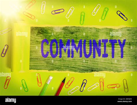 Writing Note Showing Community Business Concept For Group Of Showing With A Common