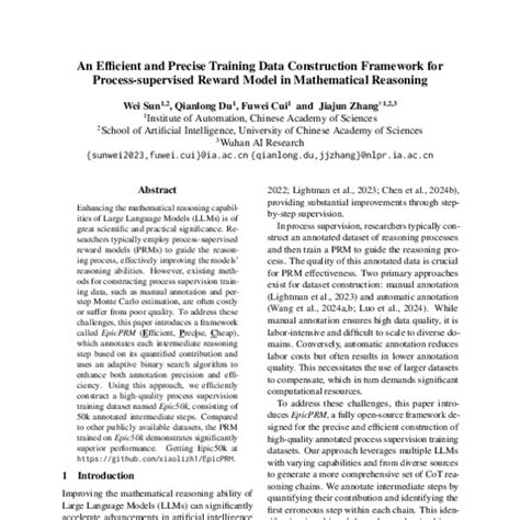 An Efficient And Precise Training Data Construction Framework For Process Supervised Reward
