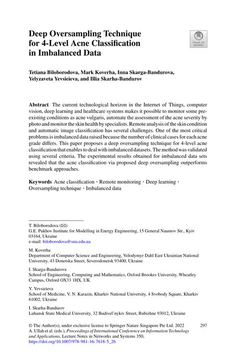 Pdf Deep Oversampling Technique For 4 Level Acne Classification In
