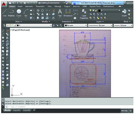 Insert Scale Sketch Drawing By Hand In The Autocad Environment 1