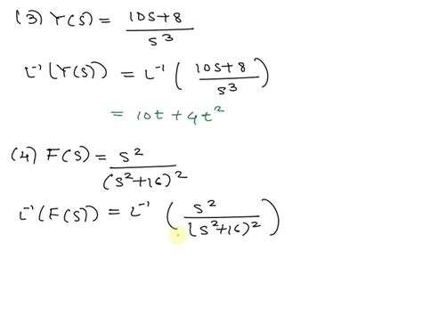 Solved 2 Calculate The Inverse Laplace Transforms Of The Following Functions Recall From Pfd