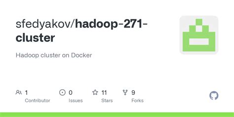 Github Sfedyakovhadoop 271 Cluster Hadoop Cluster On Docker