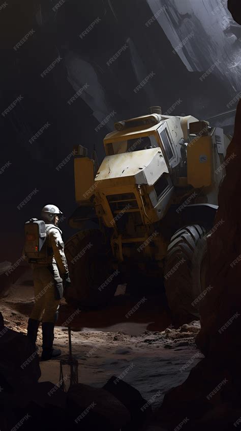 Premium Photo Futuristic Mining Equipment In Asteroid To Extract Valuable Resources Space