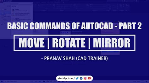 Basic Commands Of Autocad Part 2 Move Rotate Mirror Autocad