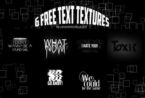 Text Texture Pack 1 By Bluemoonresources On Deviantart
