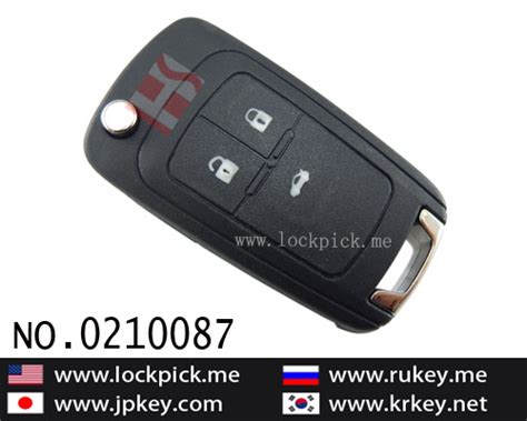 Chevrolet 3 Button Remote Flip Key Casing Hu100