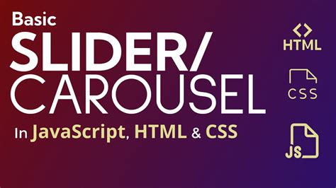 Basic Carouselslider In Html Css And Javascript For Beginners Learn Website Development Part