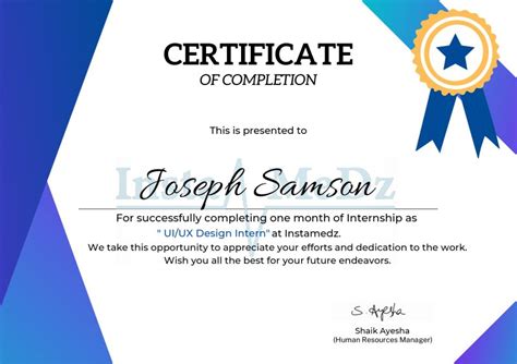 Joseph Samson On Linkedin Completed Internship As Uiux Design Intern At Instamedz