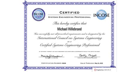 Michael Hillebrand On Linkedin Csep • Michael Hillebrand • Incose