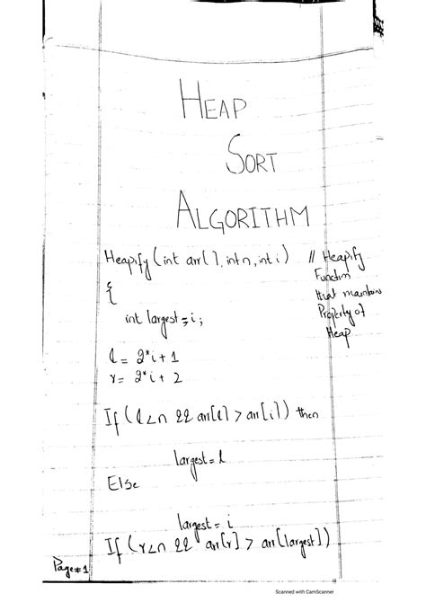 Solution Heap Sort Algorithm Studypool