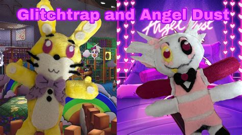 Squeaky Chibi Glitchtrap And Angel Dust Custom Plushies Youtube