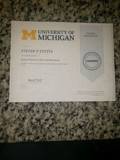 Steven Stutts On Linkedin Python Coursera