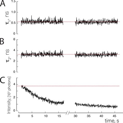 Flim Parameters Measured In Xt Linescan Mode Lifetimes 1 And 2 A And Download Scientific