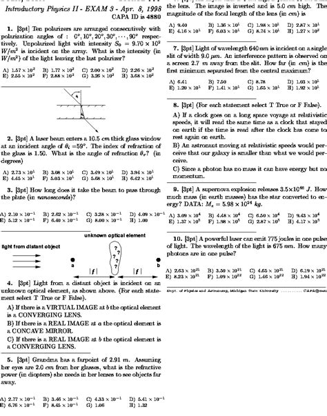 List Of Physics Handouts