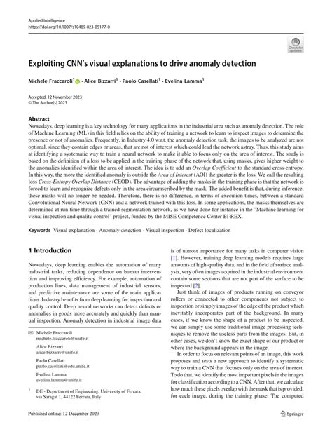 Pdf Exploiting Cnns Visual Explanations To Drive Anomaly Detection