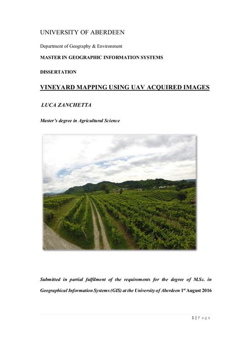 Parlano Ancora Di Noi Vineyard Mapping Using Uav Acquired Images