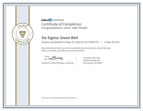 Umar Jafar Shaikh On Linkedin Certificate Of Completion