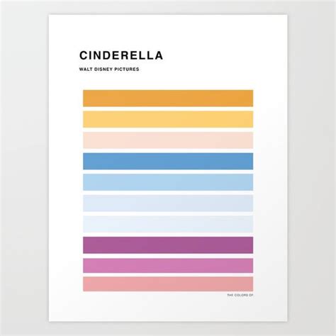 Cinderella Color Scheme Cinderella Art Print Design