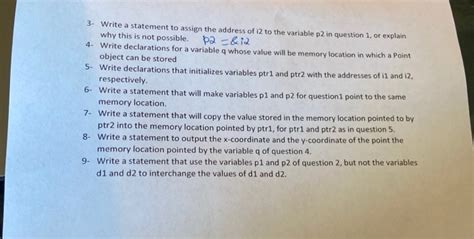 Solved Assume The Following Declarations Int I1 11 Int