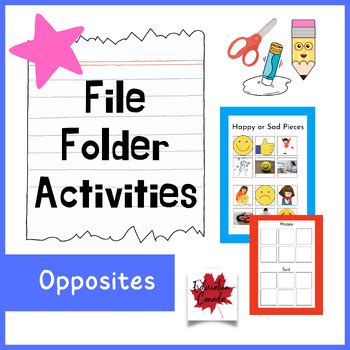 File Folder Activities Opposites Sorting And Matching Activity TPT