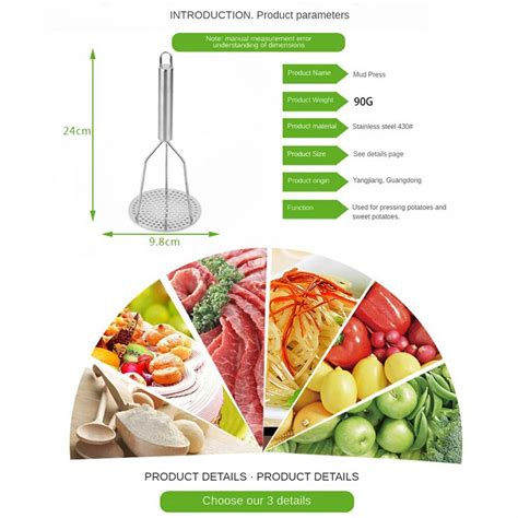 Badu Bg Преса за картофи от неръждаема стомана Машина за пресоване на зеленчуци Преса за