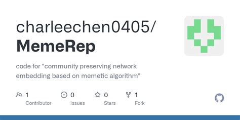 Github Charleechen0405memerep Code For Community Preserving Network Embedding Based On