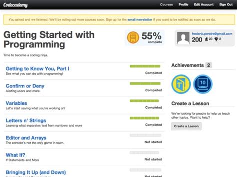 Codecademy Pour Apprendre à Coder Dans Son Navigateur