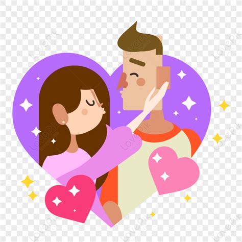 사랑하는 커플 키스 Png 일러스트 무료 다운로드 Lovepik