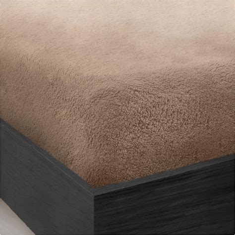 Lizzie Jacobs Teddy Sherpa Fleece Fitted Bed Sheet Thermal Super Soft
