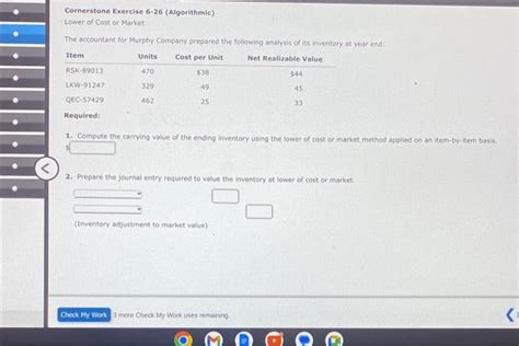 solved cornerstone exercise 6 26 algorithmic lower of cost