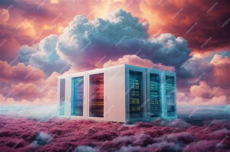 Premium Photo Cloud Data Center 3d Rendering