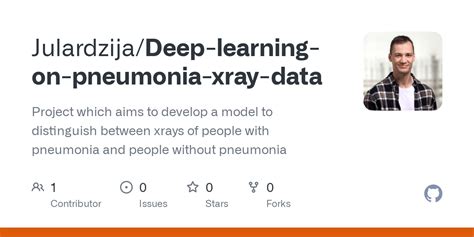 Github Julardzija Deep Learning On Pneumonia Xray Data Project Which Aims To Develop A Model