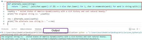 How To Capitalize Alternate Letters In A String In Python