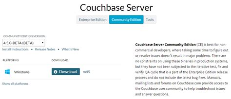 couchbase with windows and part 1 setup