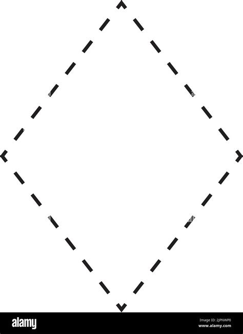 Rhombus Symbol Dashed Shape Vector Icon For Creative Graphic Design Ui Element In A Pictogram