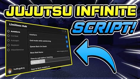 Jujutsu Infinite Script Gui Hack Godmode Boss Farm Kill Aura And More No Key Youtube