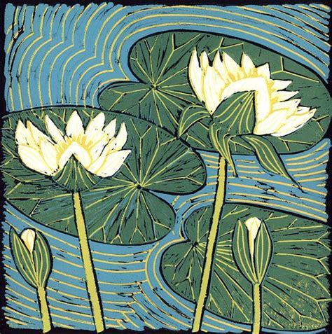 Two Color Linocut Print Reduction Reduction Linocut Print Kim