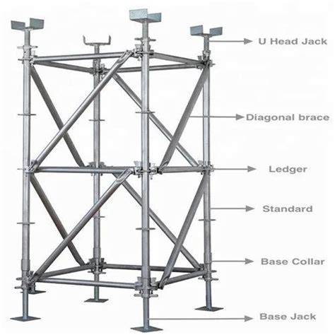 Mild Steel Blue Vertical Cuplock Scaffolding System Every 0 500mtr 1 Cup Set Dimension 1mtr