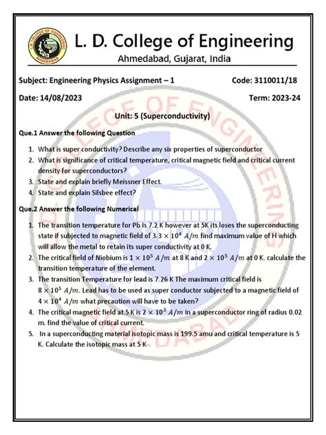 Eng Phy Assignment 1 Pdf