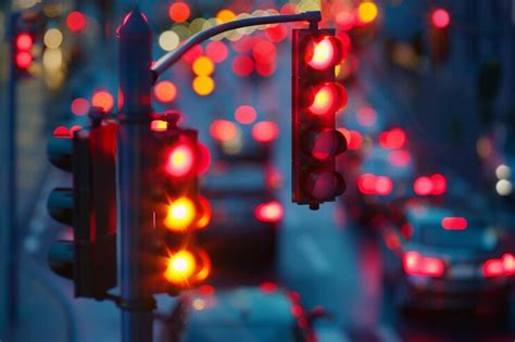 Premium Photo Smart Traffic Lights Optimizing Flow Based On Real