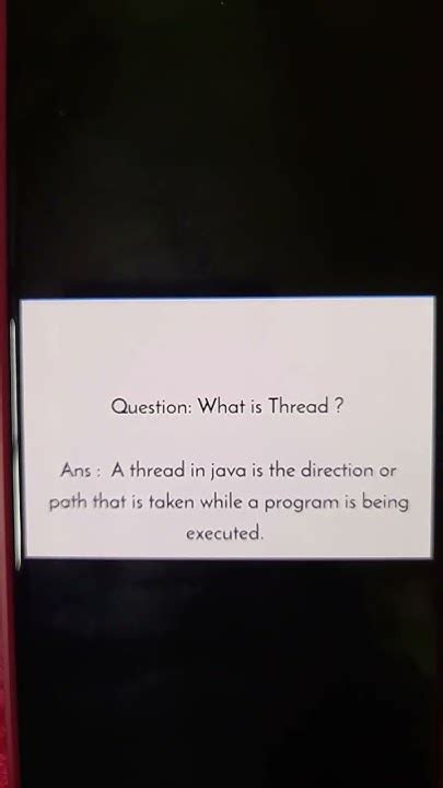 What Is Thread In Javajava Javainterviewquestions Technical