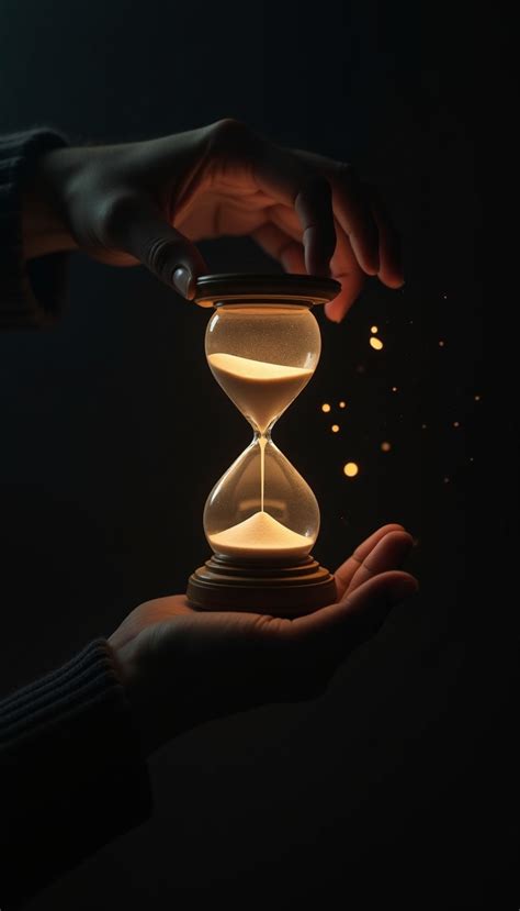 Shadowy Figure Covets Glowing Hourglass Stable Diffusion Online