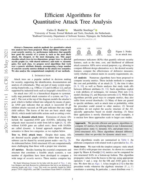 Pdf Efficient Algorithms For Quantitative Attack Tree Analysis Pdf Efficient Algorithms For Quantitative Attack Tree Analysis